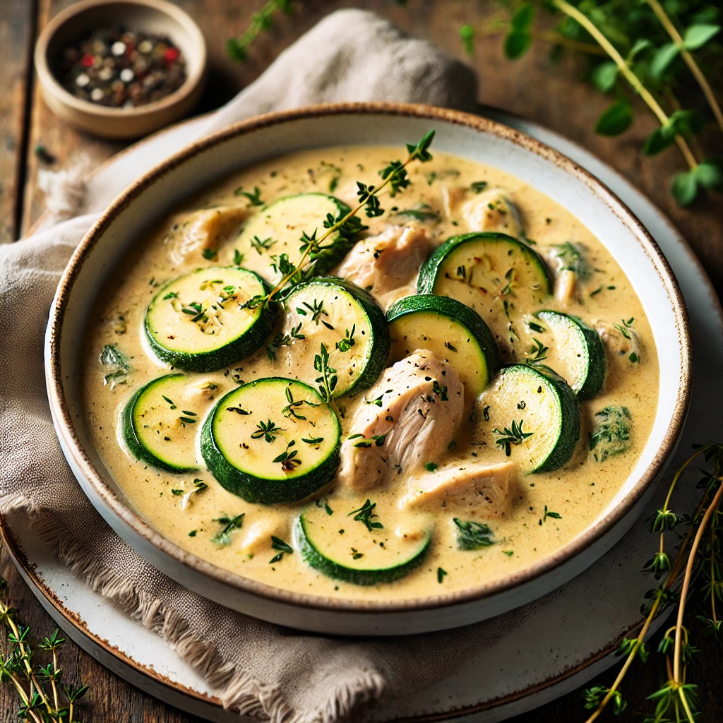 Krämig Kycklinggryta med Zucchini - Ett LCHF-Recept